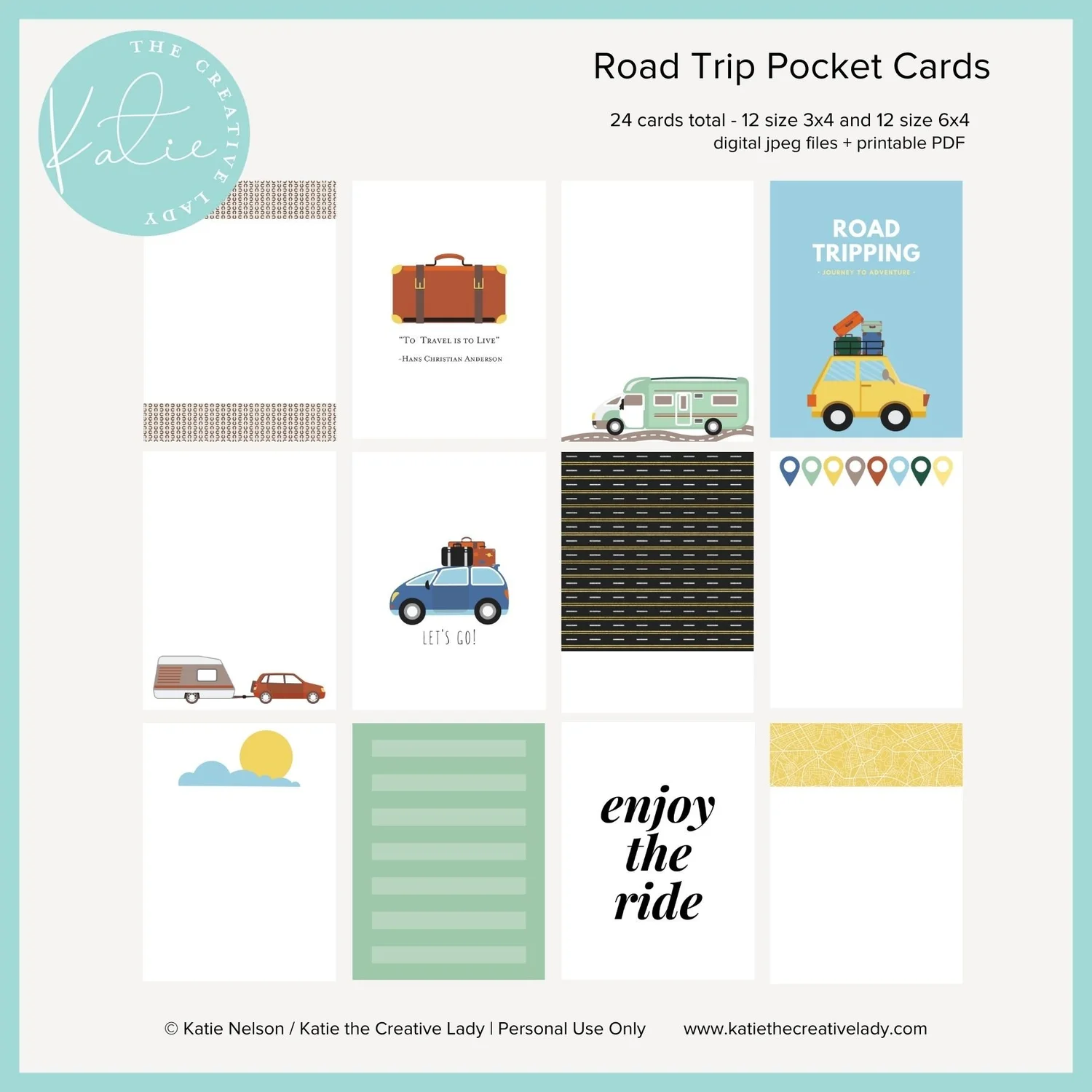 Monthly Memories - Road Trip pocket cards — Katie the Creative Lady ...