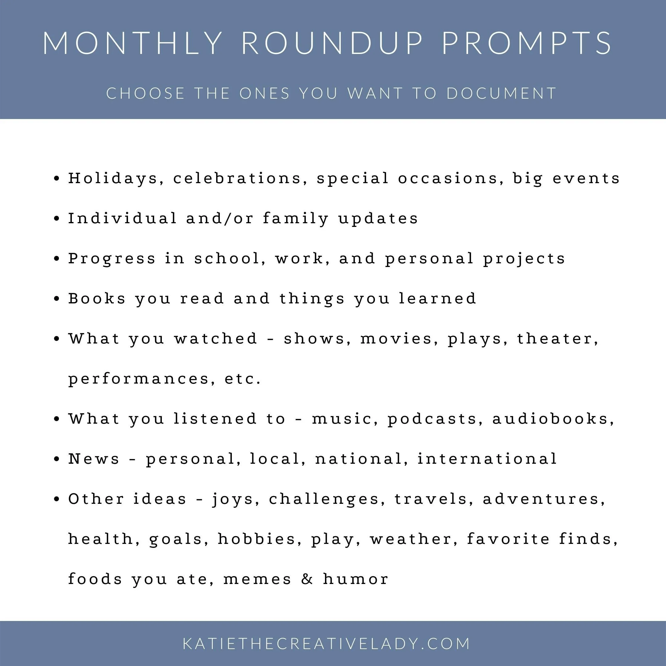 Monthly roundup post and a video tutorial of how to do a roundup ...