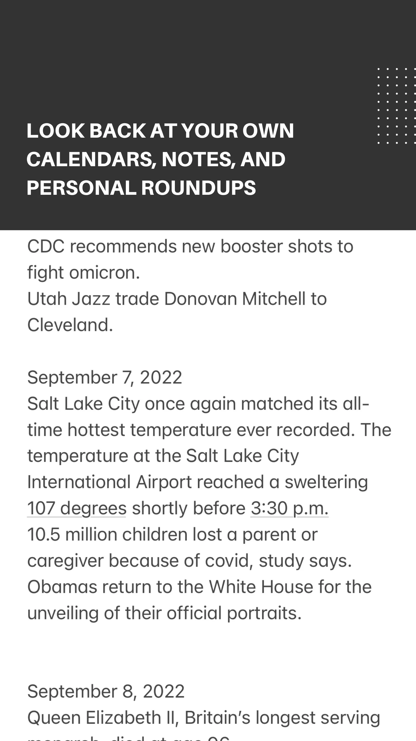 Use year-end news stories for your memory keeping — Katie the Creative ...