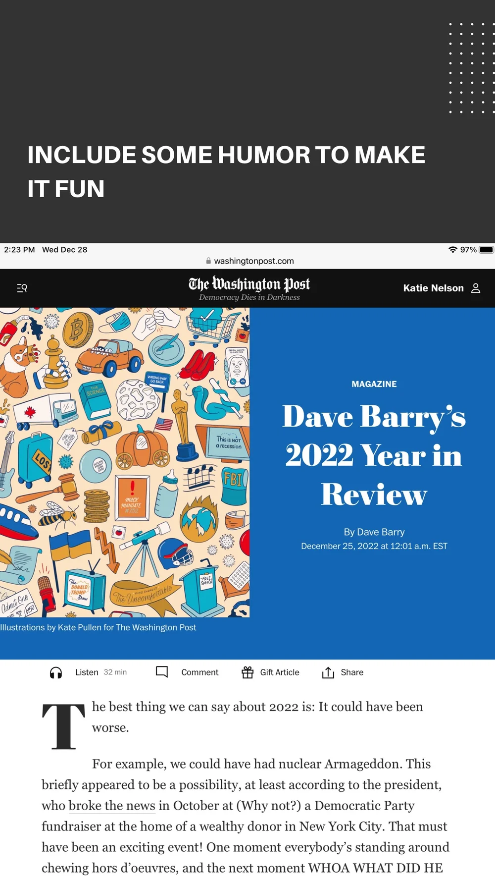 Use year-end news stories for your memory keeping — Katie the Creative ...