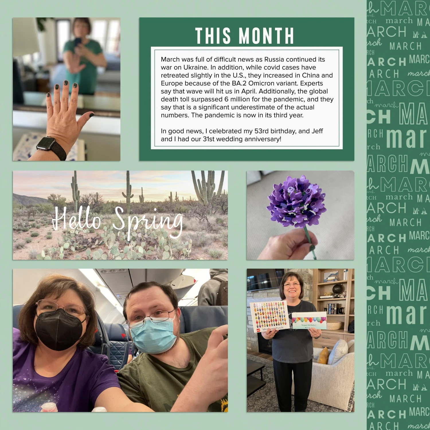 The month of March in scrapbook form — Katie the Creative Lady | Create ...