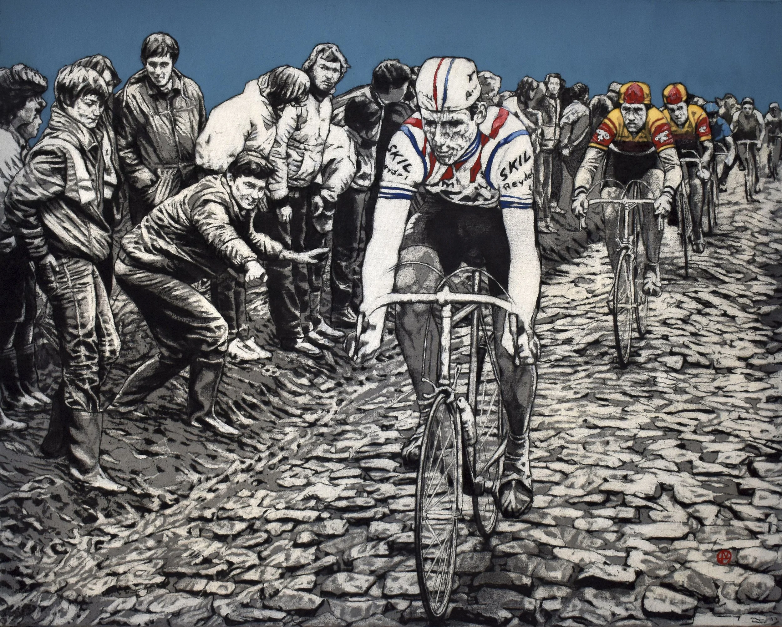 Sean Kelly Paris Roubaix '84 print by Lorcan Vallely — Lorcan Vallely
