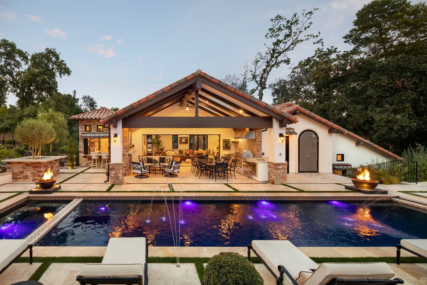 Luxury Mediterranean Pool House — De Mattei Construction