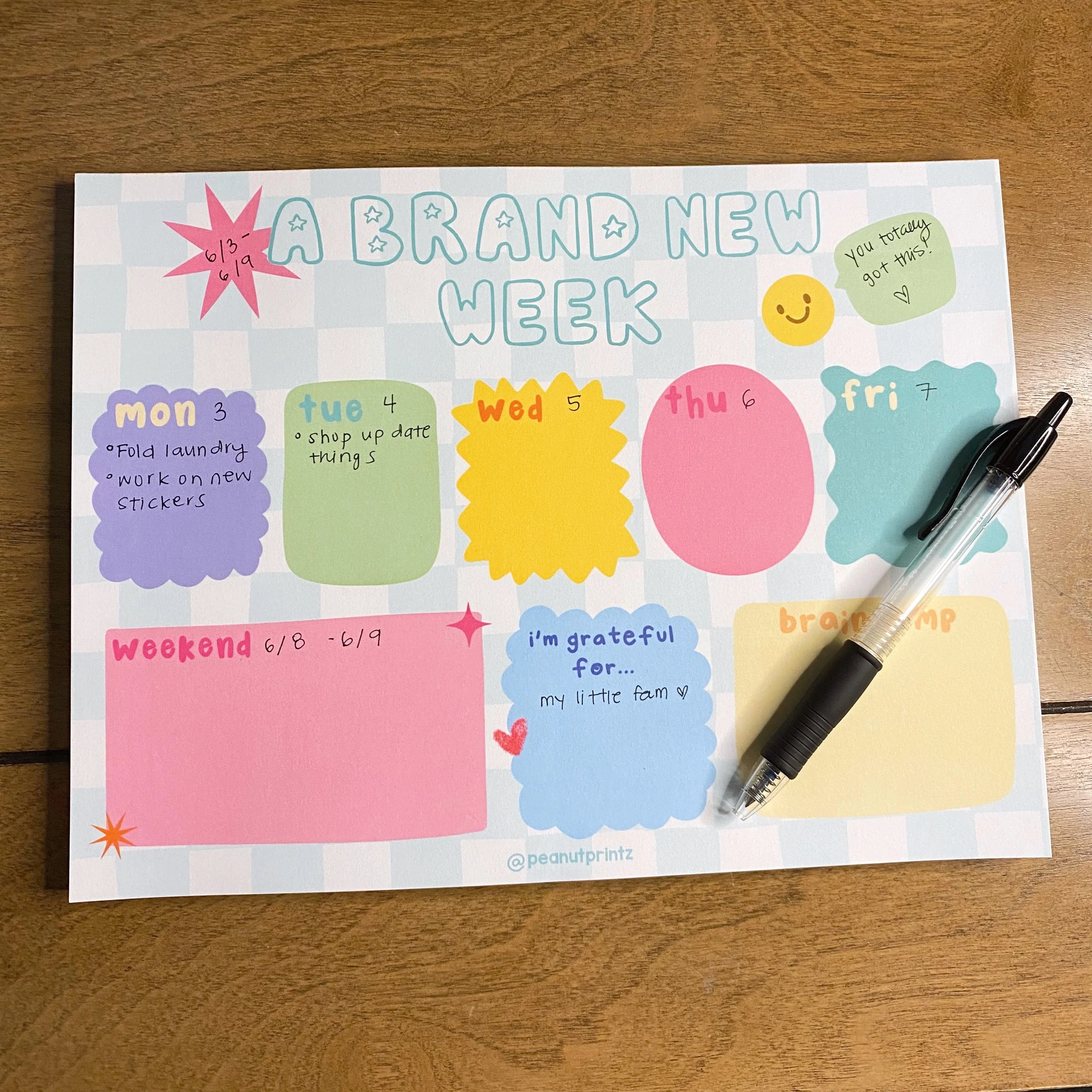 Sweet Note Sticky Notepad — Peanutprintz