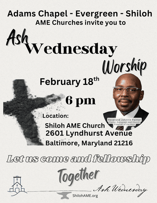 Ash Wednesday Worship — Shiloh A.M.E. Church