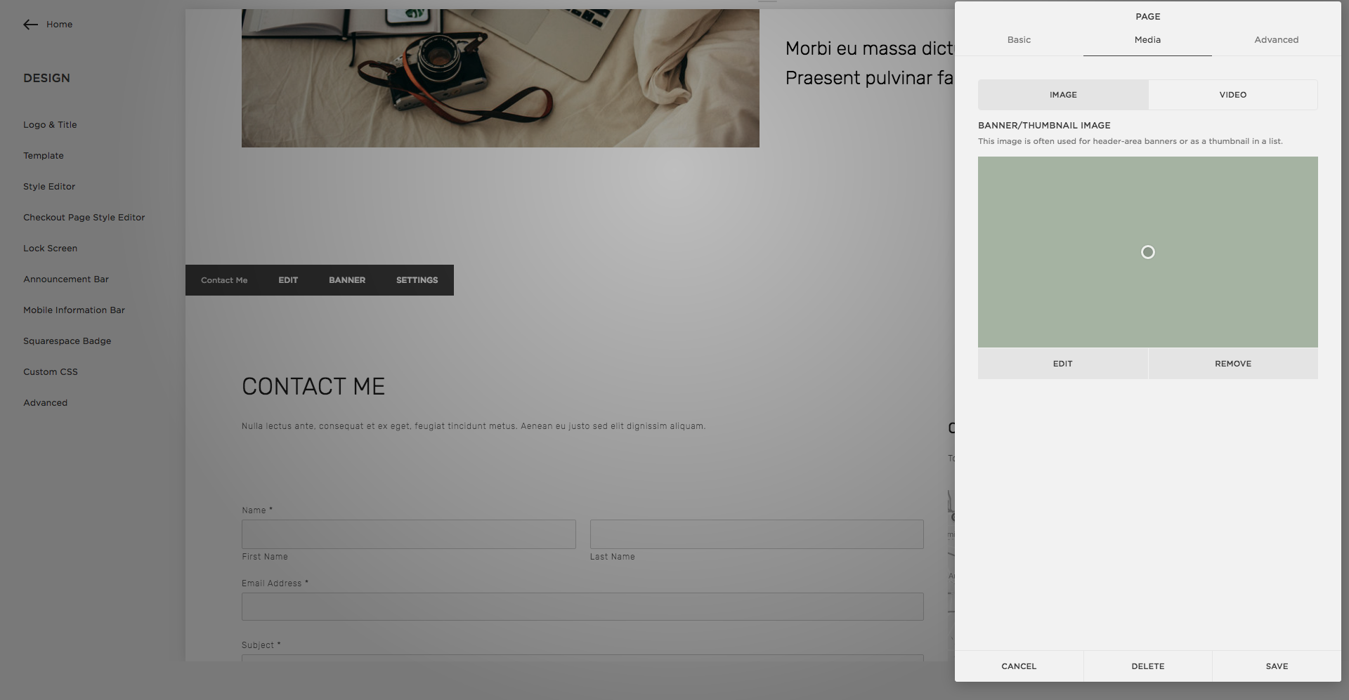 How To Change The Background Colour Of An Index Page in Squarespace 7.0 ...