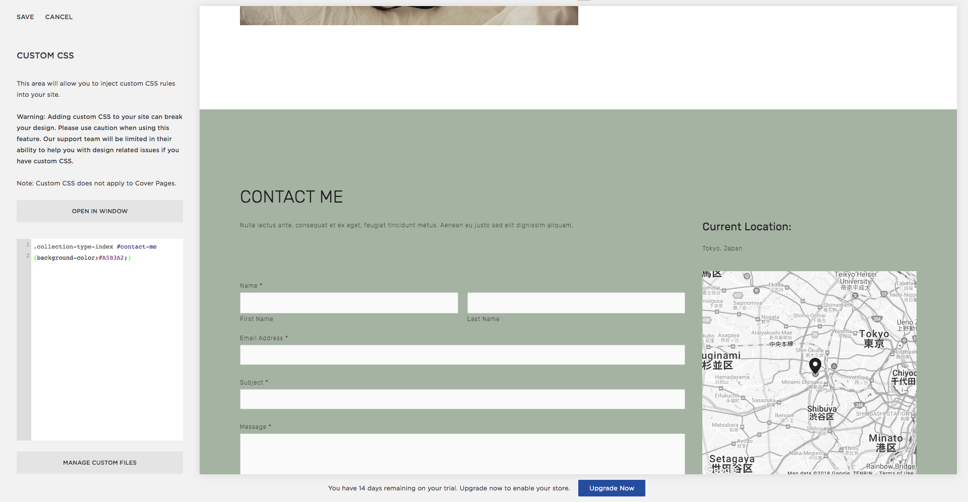 How To Change The Background Colour Of An Index Page in Squarespace 7.0 ...