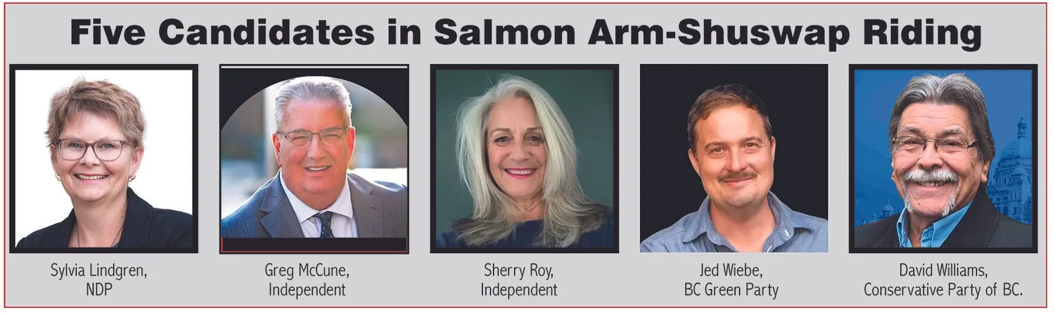 Five Candidates in Salmon Arm - Shuswap Riding — South Shuswap Scoop