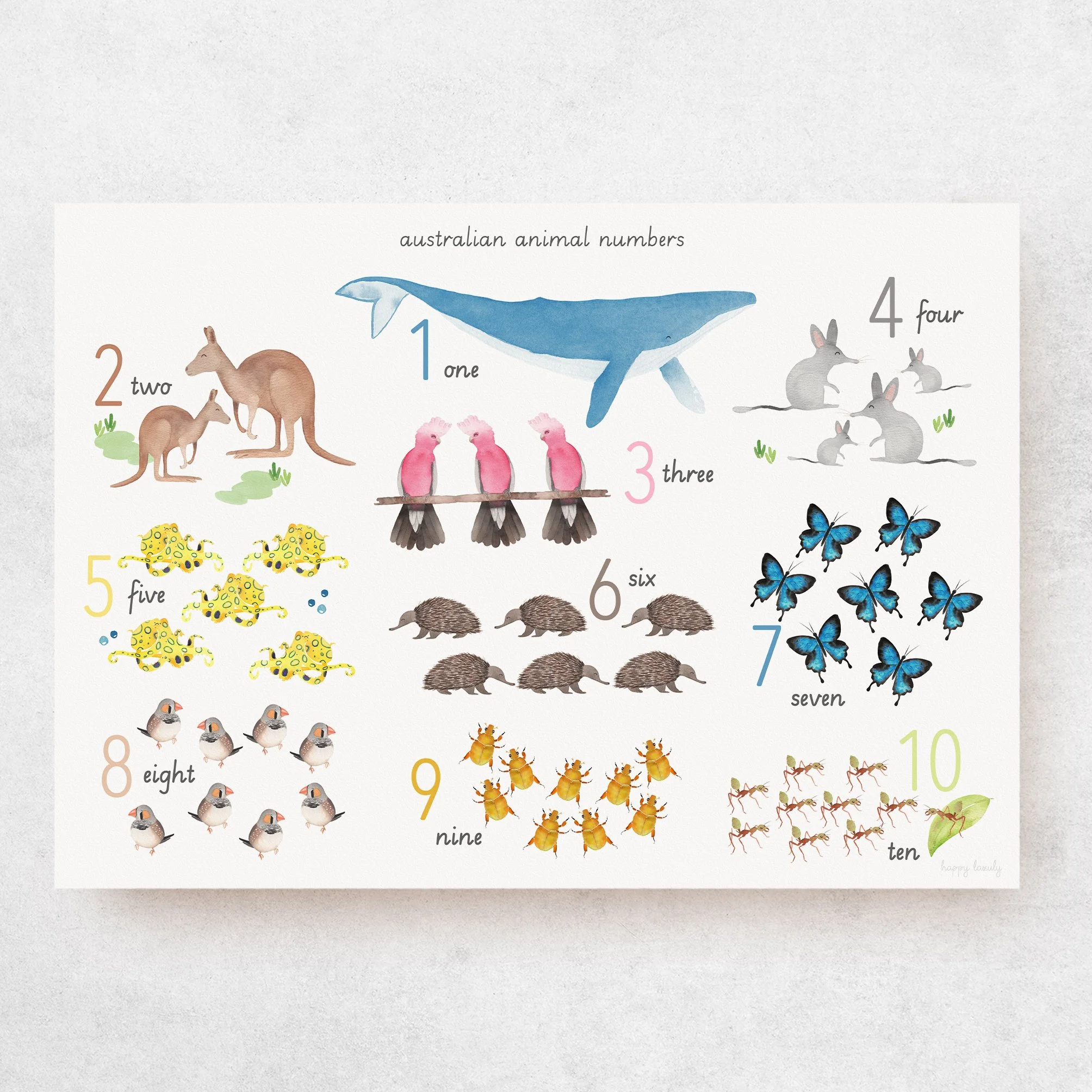 Educational poster - World Animal Alphabet — Happy Lazuly
