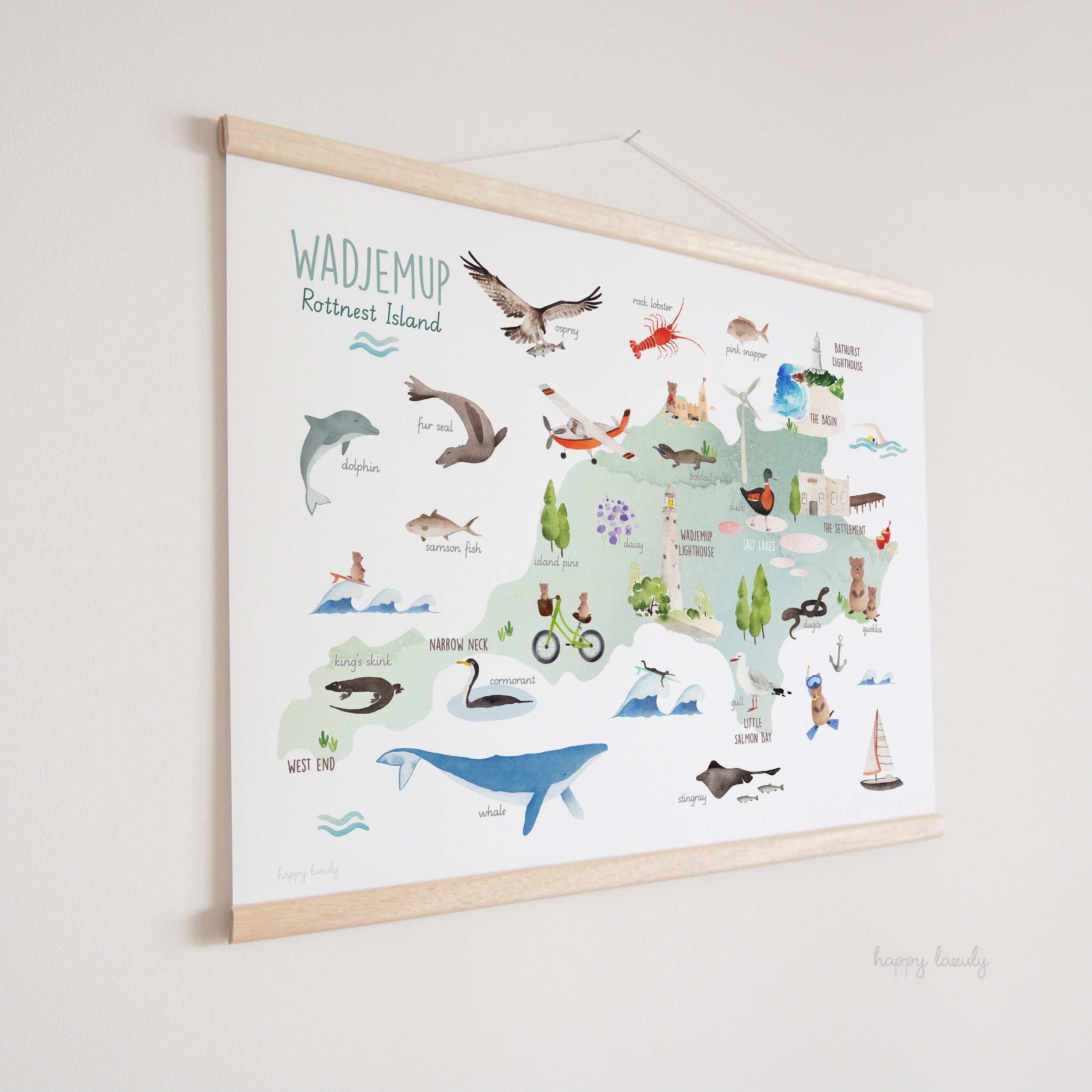 Map of Australia Artwork — Happy Lazuly