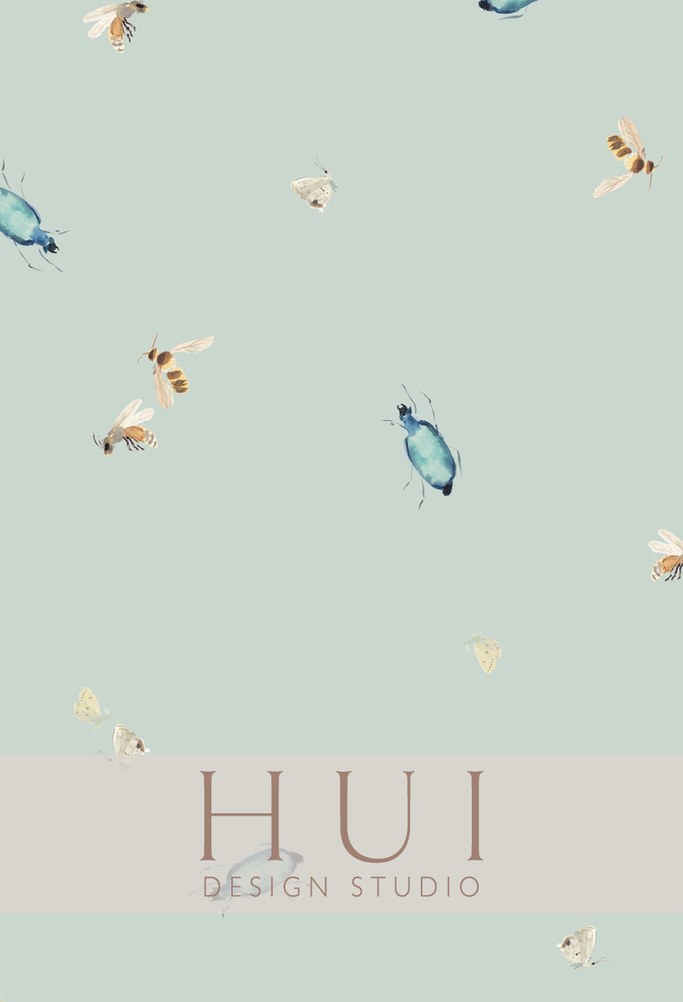Japonica - hand-painted watercolour wild flower seamless repeat pattern ...