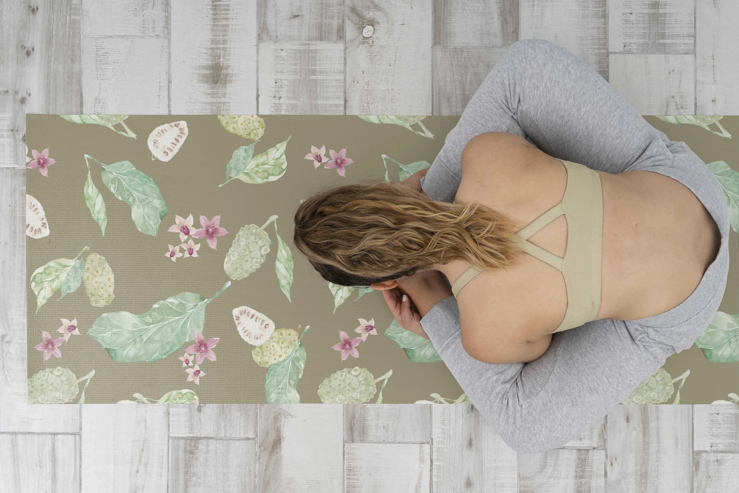 Japonica - hand-painted watercolour wild flower seamless repeat pattern ...