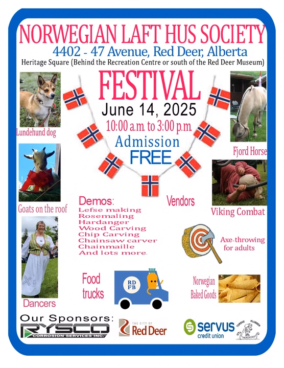 Norwegian Laft Hus Society Festival — Red Deer Food Bank