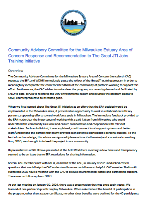 Our Impact — Milwaukee Area of Concern