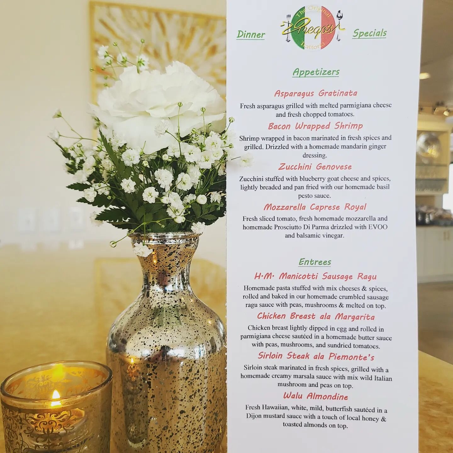 Prego Trattoria, Burlington North Carolina