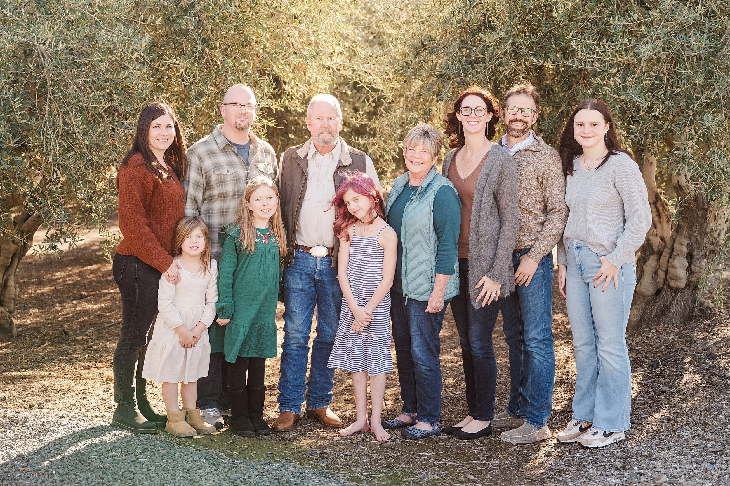 Olive Tree Orchard Extended Family Session | Orland, California — Jen ...