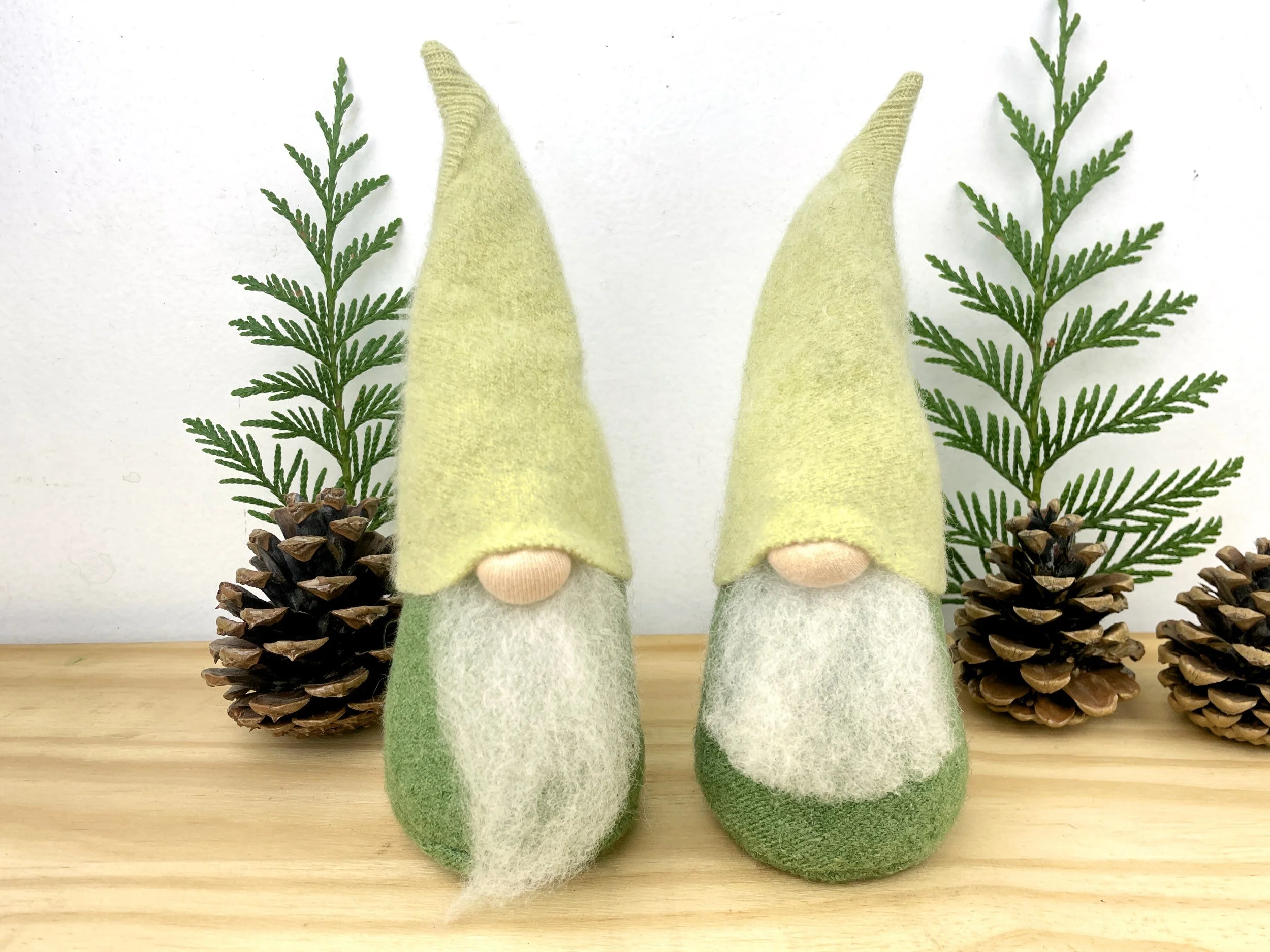 Green Wool Gnome — Cedar Dell Designs