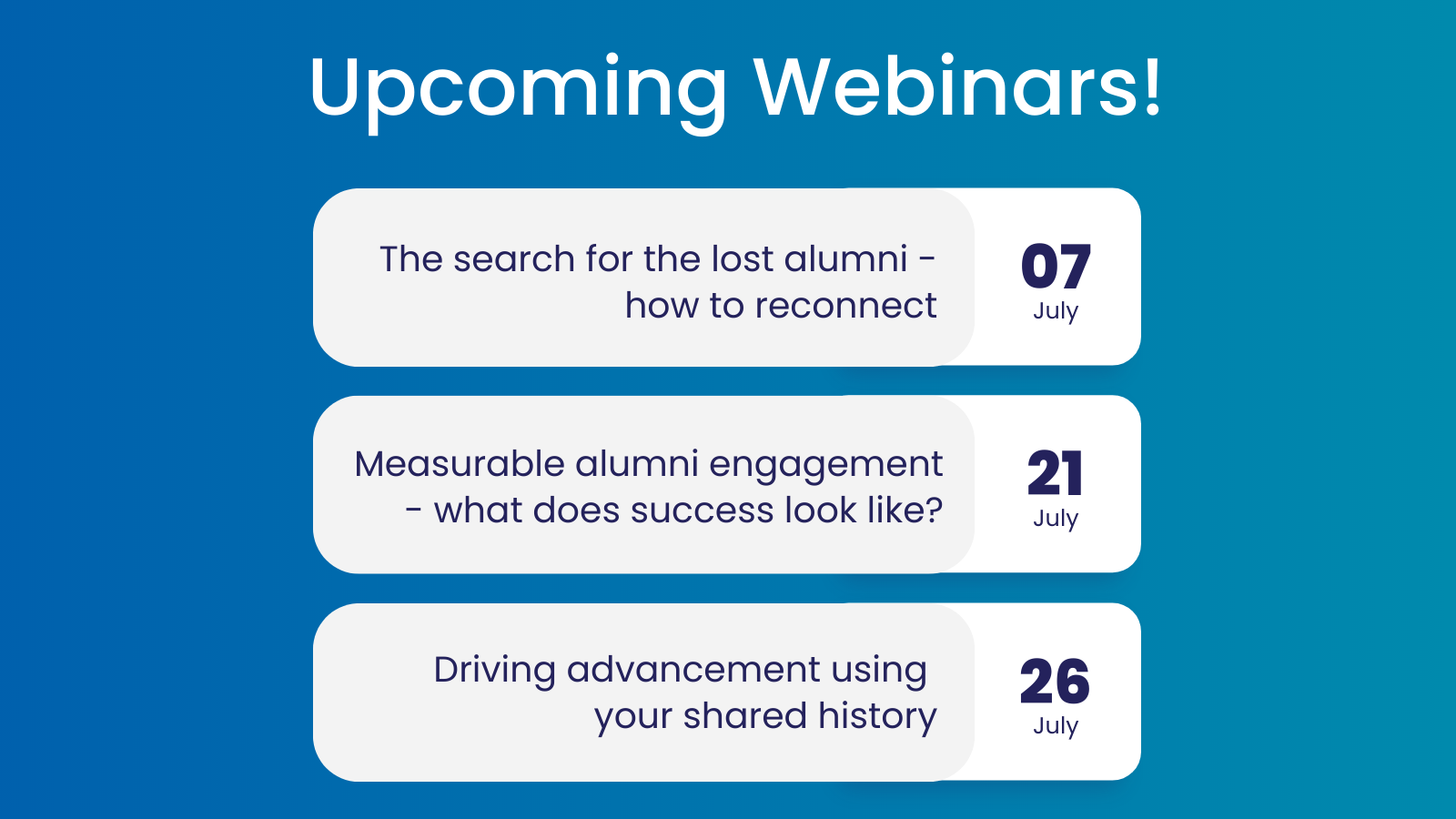Upcoming Webinars: July 2023 — SocialArchive®