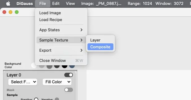 Menu Bar — DiGauss