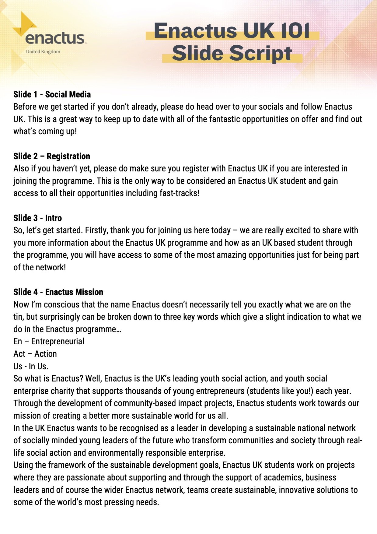 Recruitment Guides & Templates — Enactus UK & Ireland