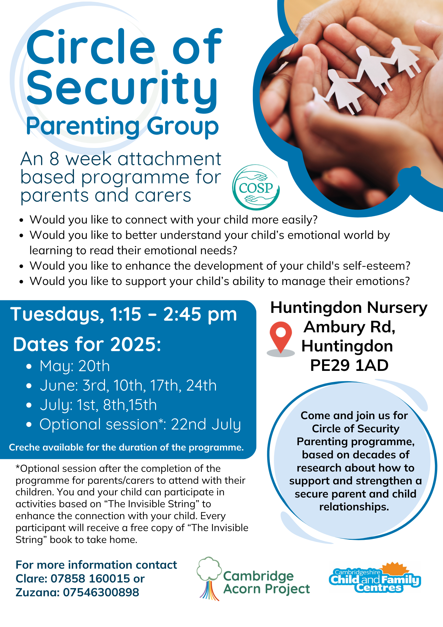 Wellbeing Drop-In Hubs — Cambridge Acorn Project
