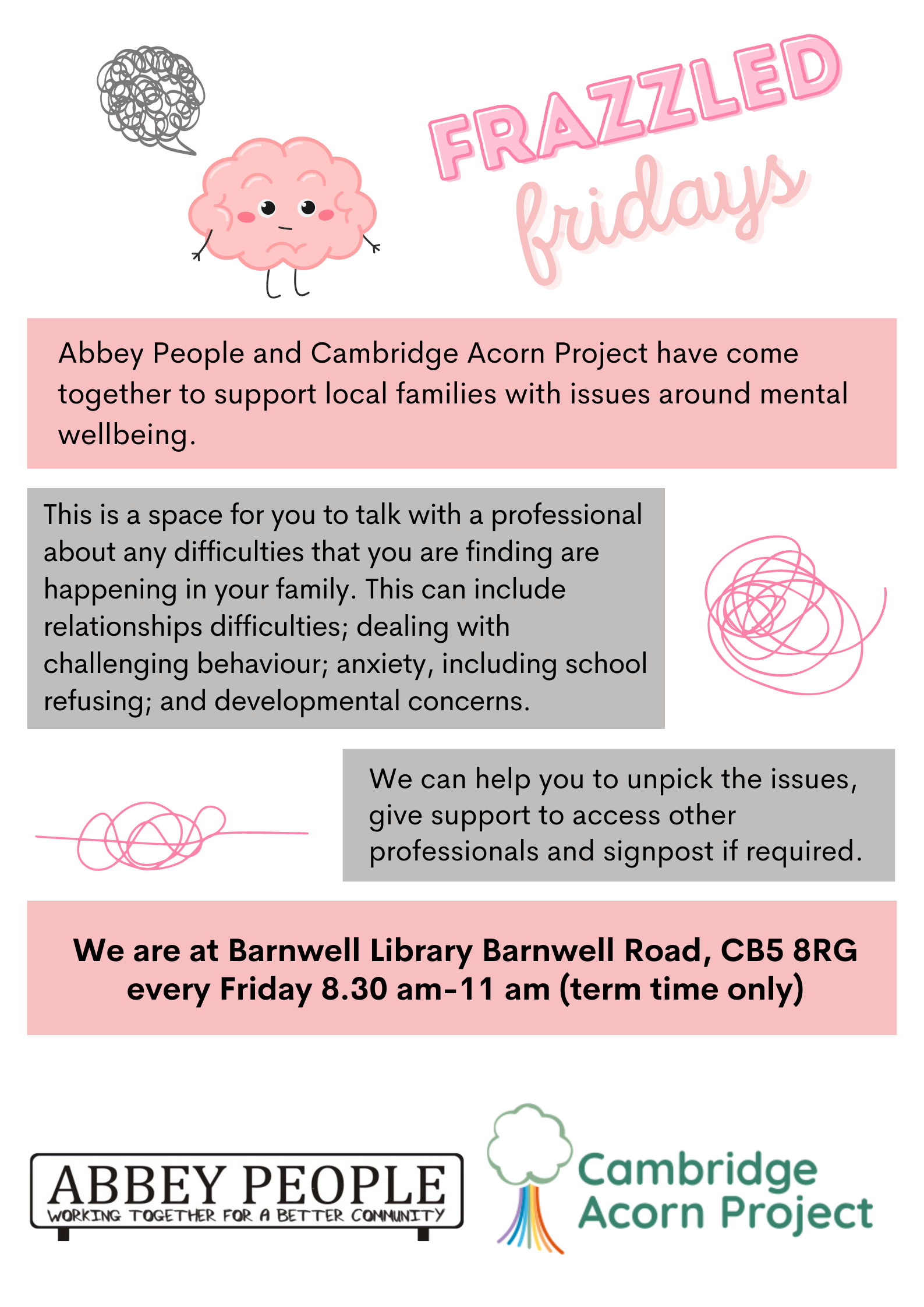 Wellbeing Drop-In Hubs — Cambridge Acorn Project