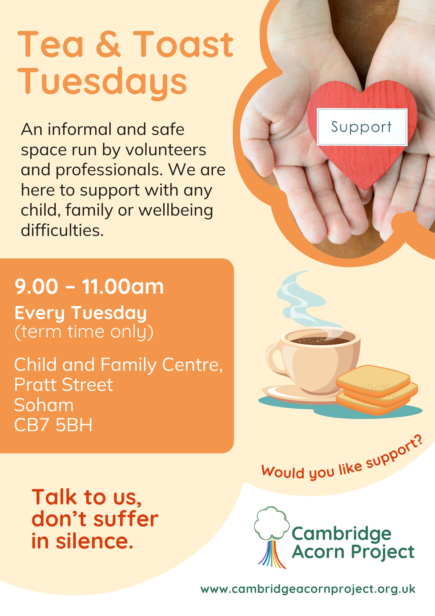 Wellbeing Drop-In Hubs — Cambridge Acorn Project