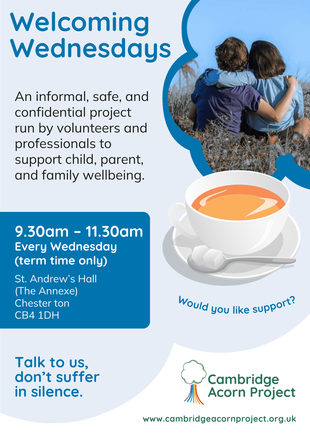 Wellbeing Drop-In Hubs — Cambridge Acorn Project