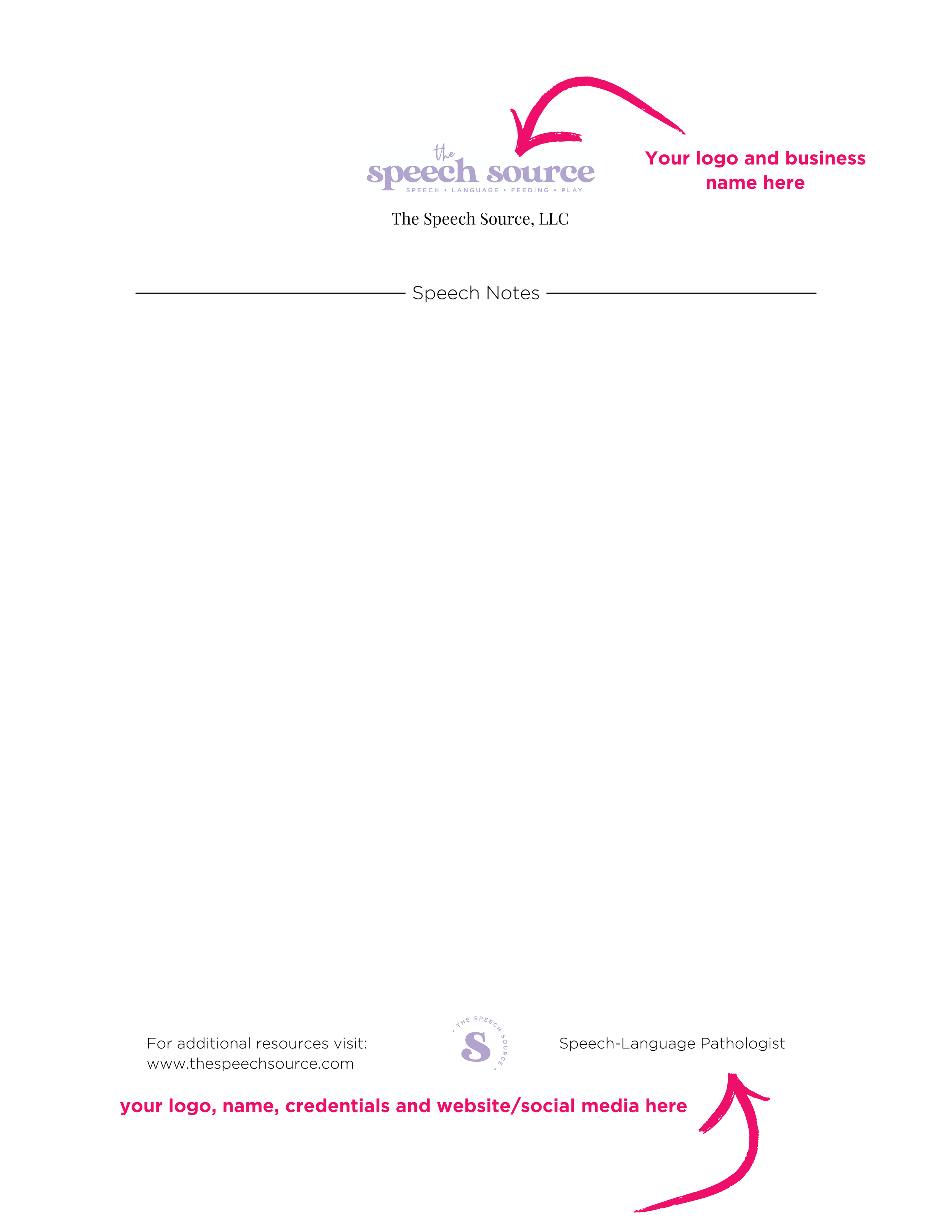 Easy Speech Therapy Documentation — The Speech Source