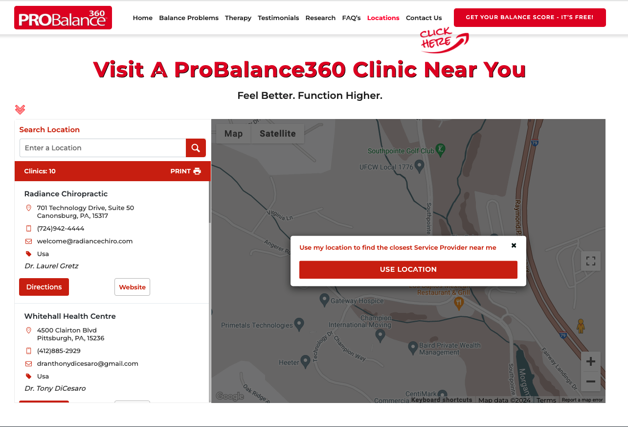 2 - Practice Locator — Learn ProBalance