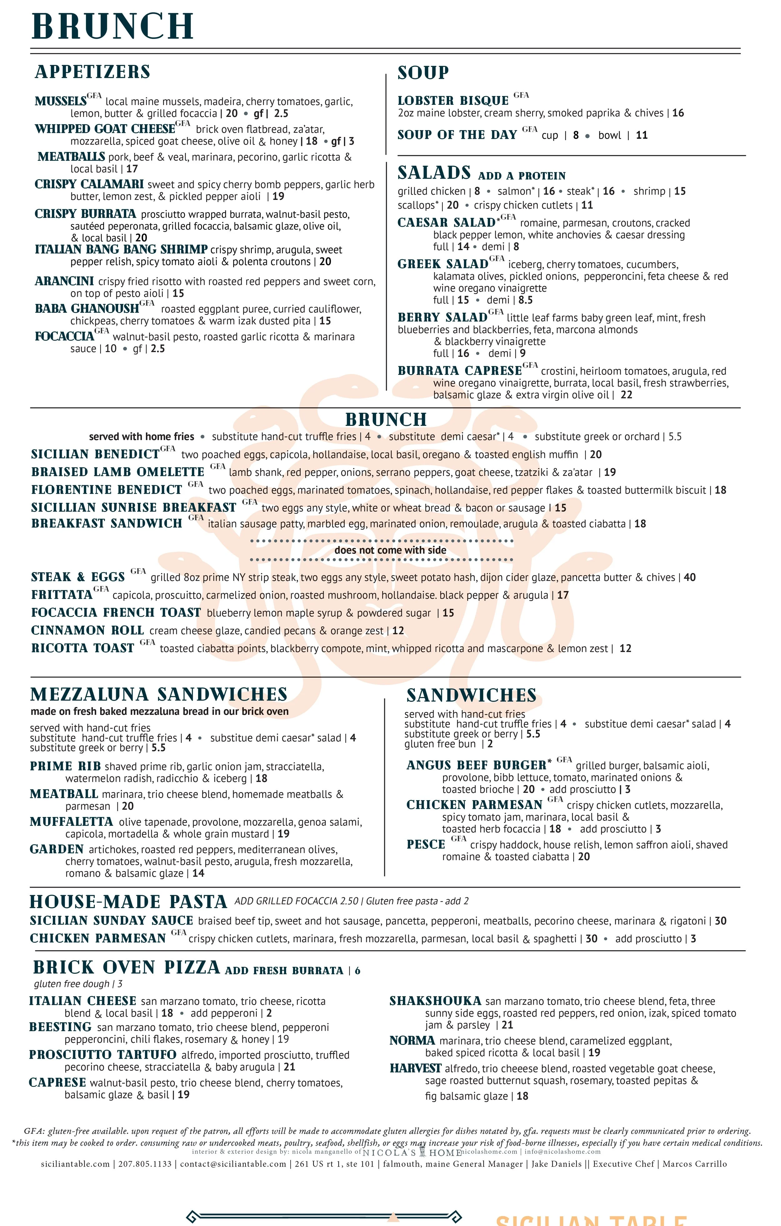 Brunch — Sicilian Table
