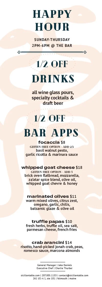 Happy Hour — Sicilian Table