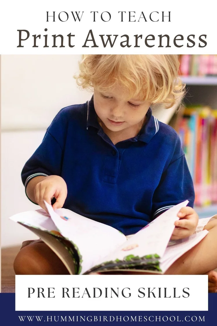 Print Awareness: Teaching Concepts of Print | Hummingbird Homeschool