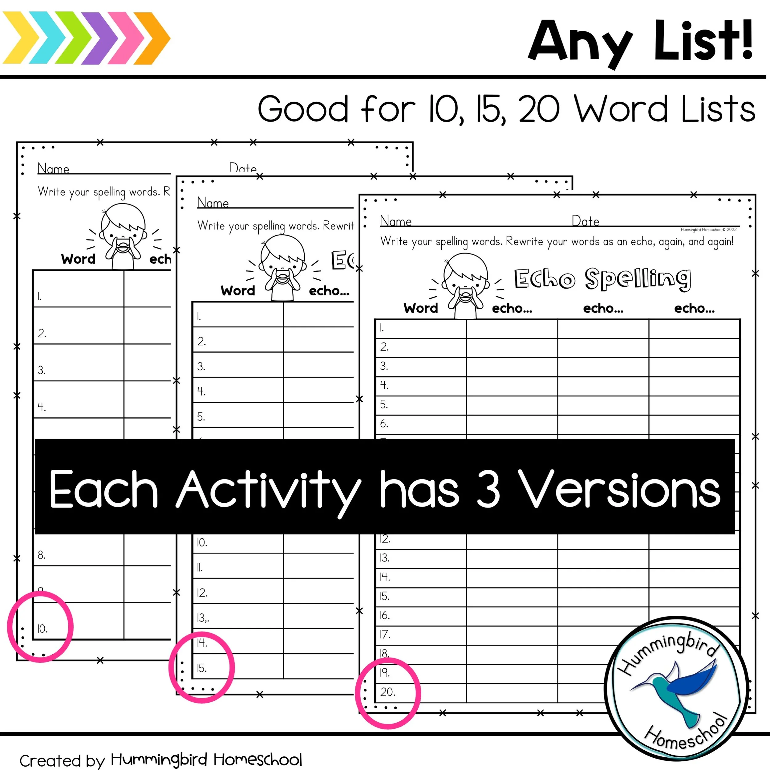 Fun Ways To Practice Spelling Words | Hummingbird Homeschool