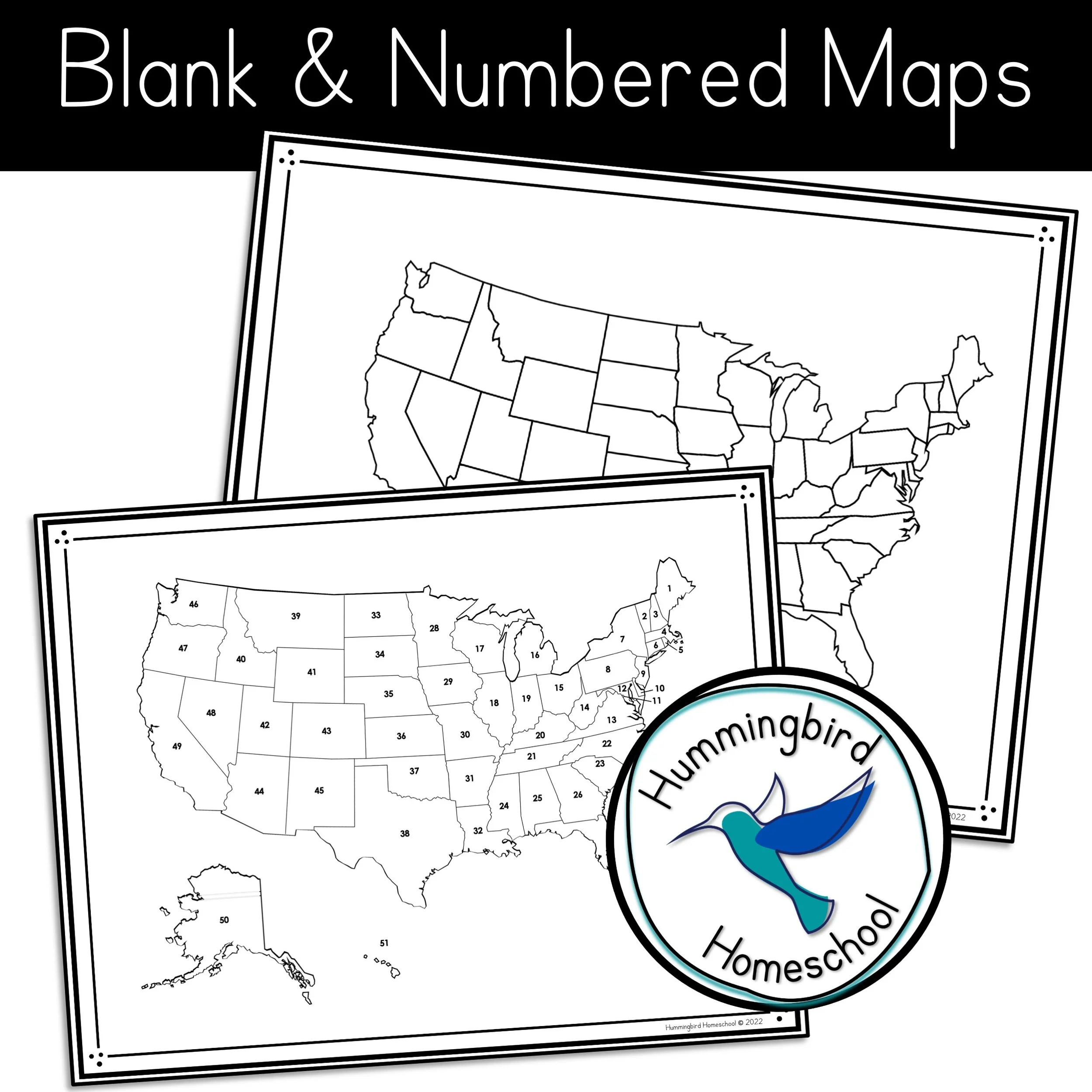 USA 50 States Word Search PDFs | Hummingbird Homeschool