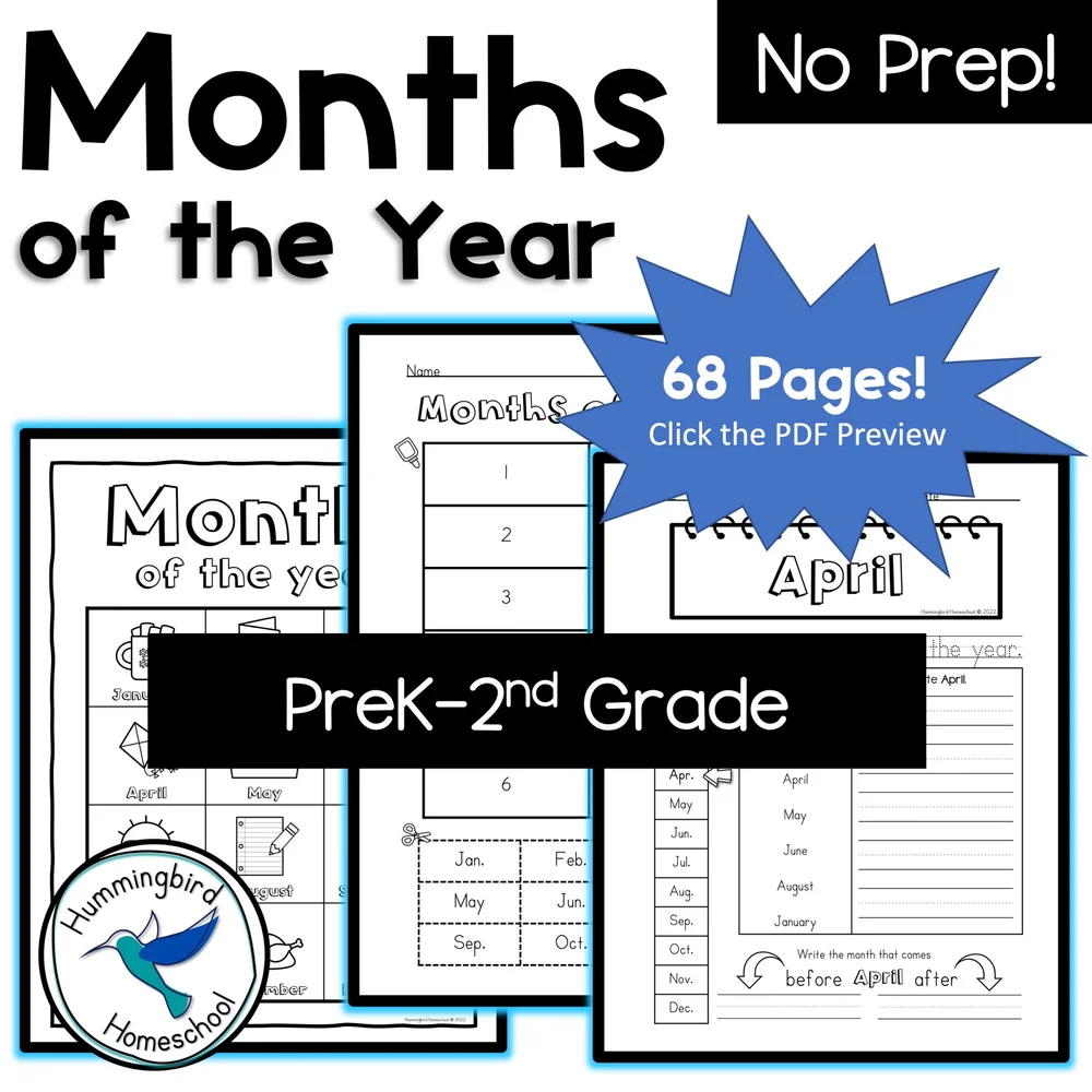Printable Months Of The Year