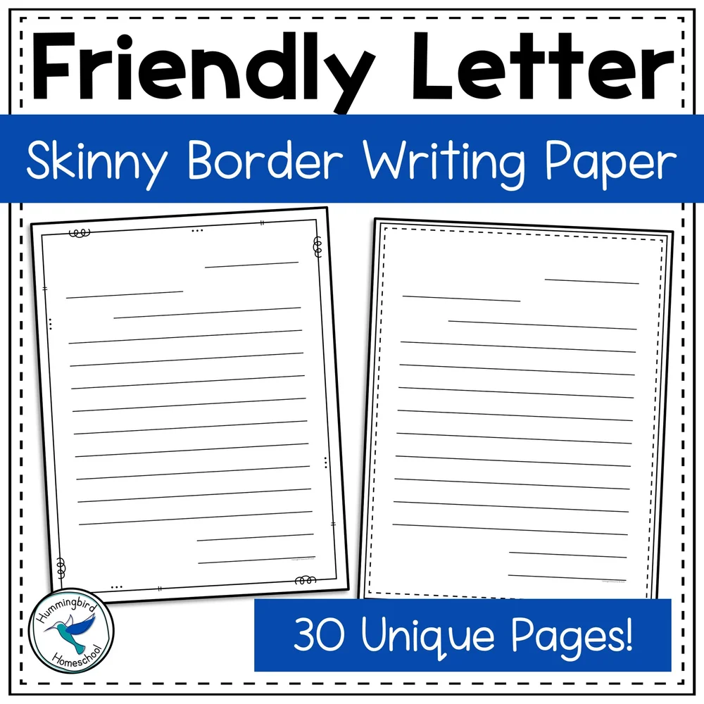 Lined Paper Template With Border