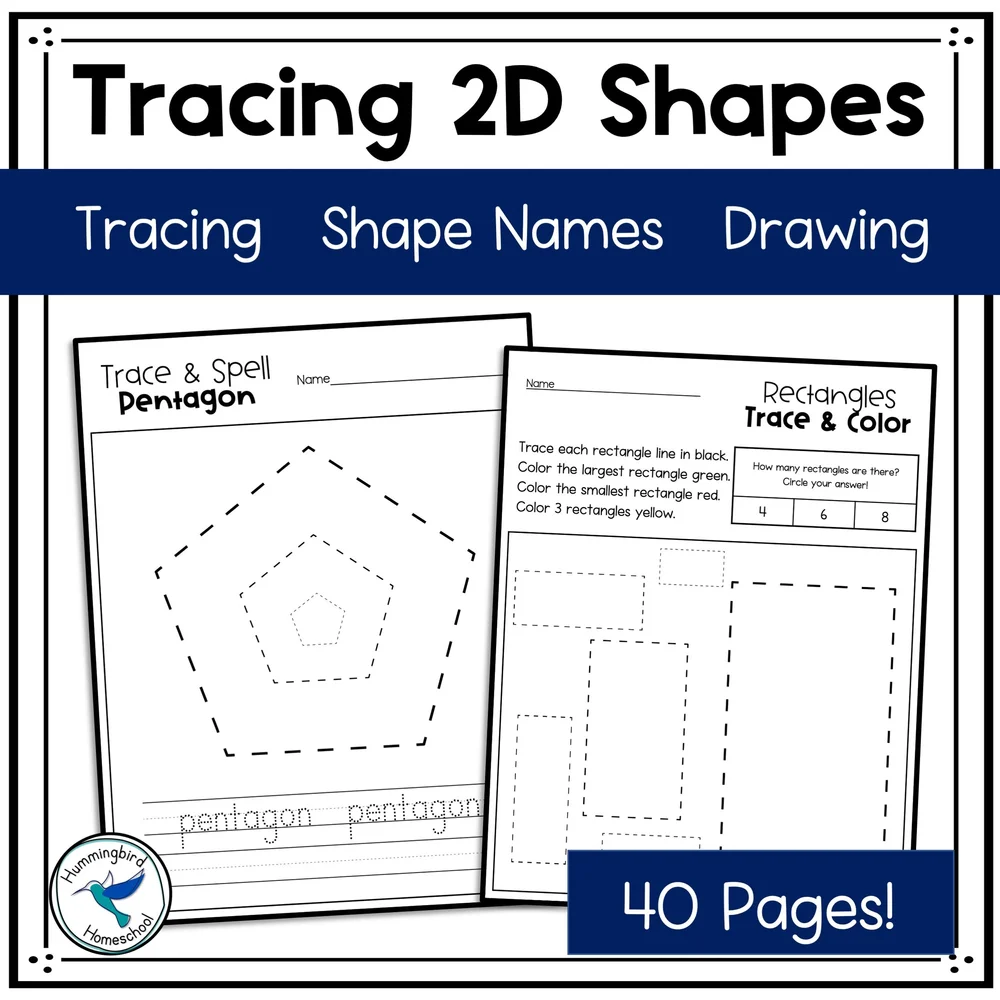 2 Dimensional Shapes Printable