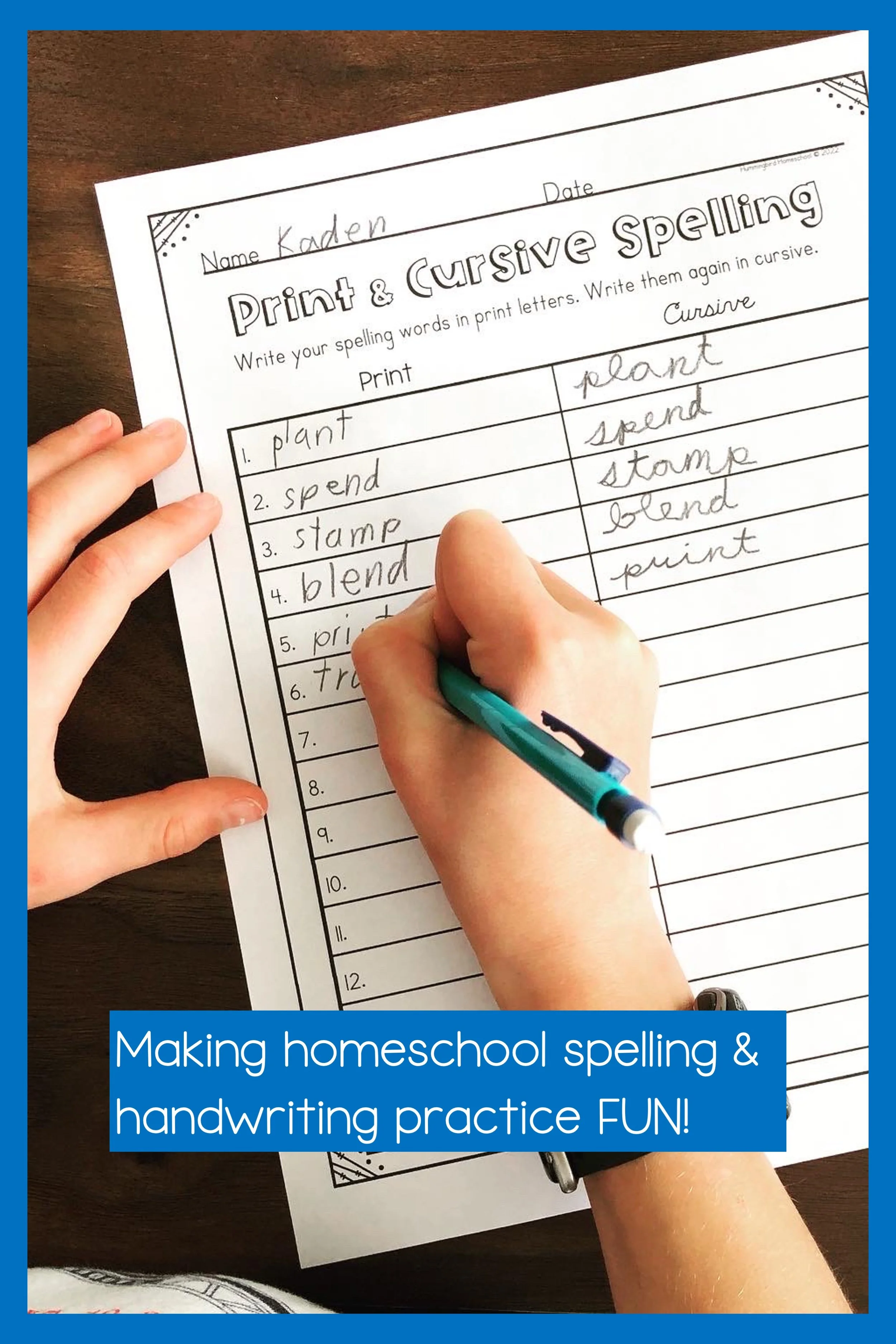 Fun Ways To Practice Spelling Words | Hummingbird Homeschool