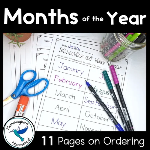 Teaching Kids the Months of the Year | Hummingbird Homeschool