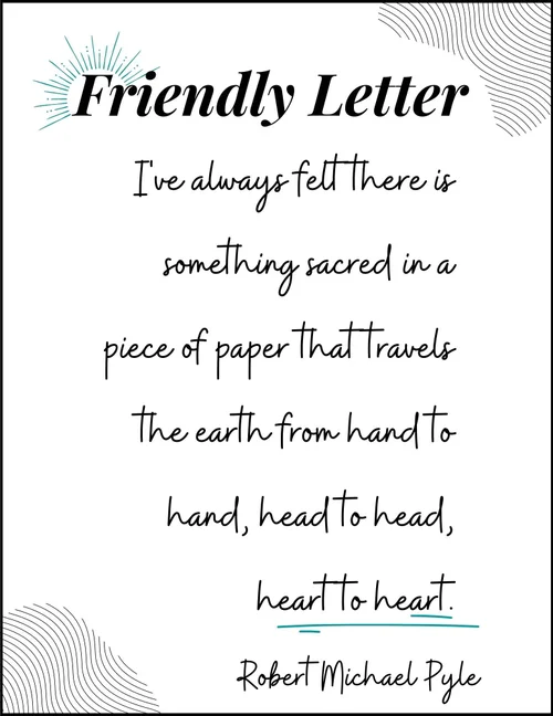 Writing A Friendly Letter: Format & Guide for Teaching Kids ...