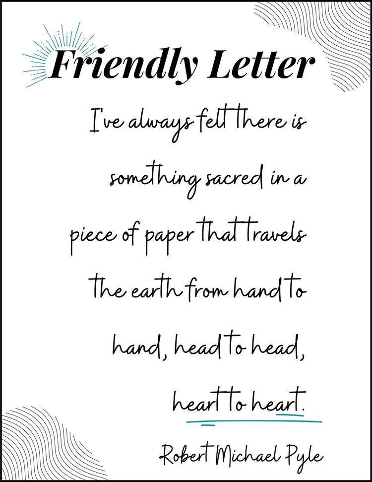 Writing A Friendly Letter: Format & Guide for Teaching Kids ...
