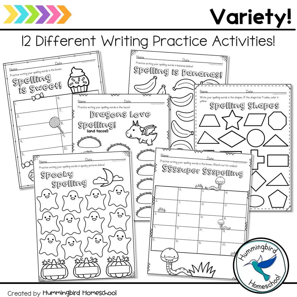 Fun Ways To Practice Spelling Words | Hummingbird Homeschool