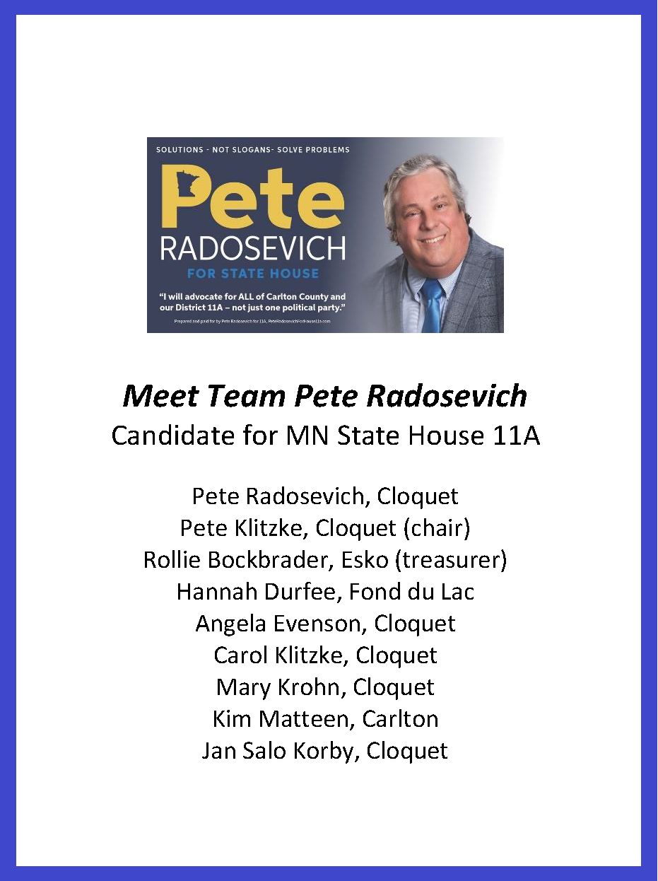 Pete Radosevich for House District 11A
