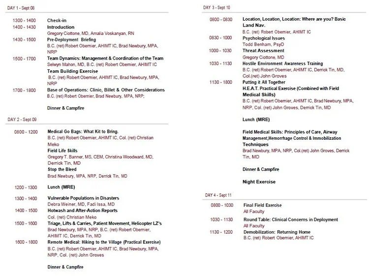 2022 Pre-Deployment Course | Disaster Medicine Fellowship | BIDMC | Harvard Medical Faculty ...