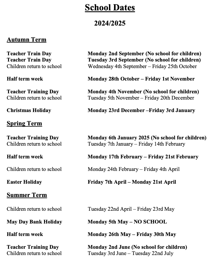 Term Dates — Charlton Manor Primary School
