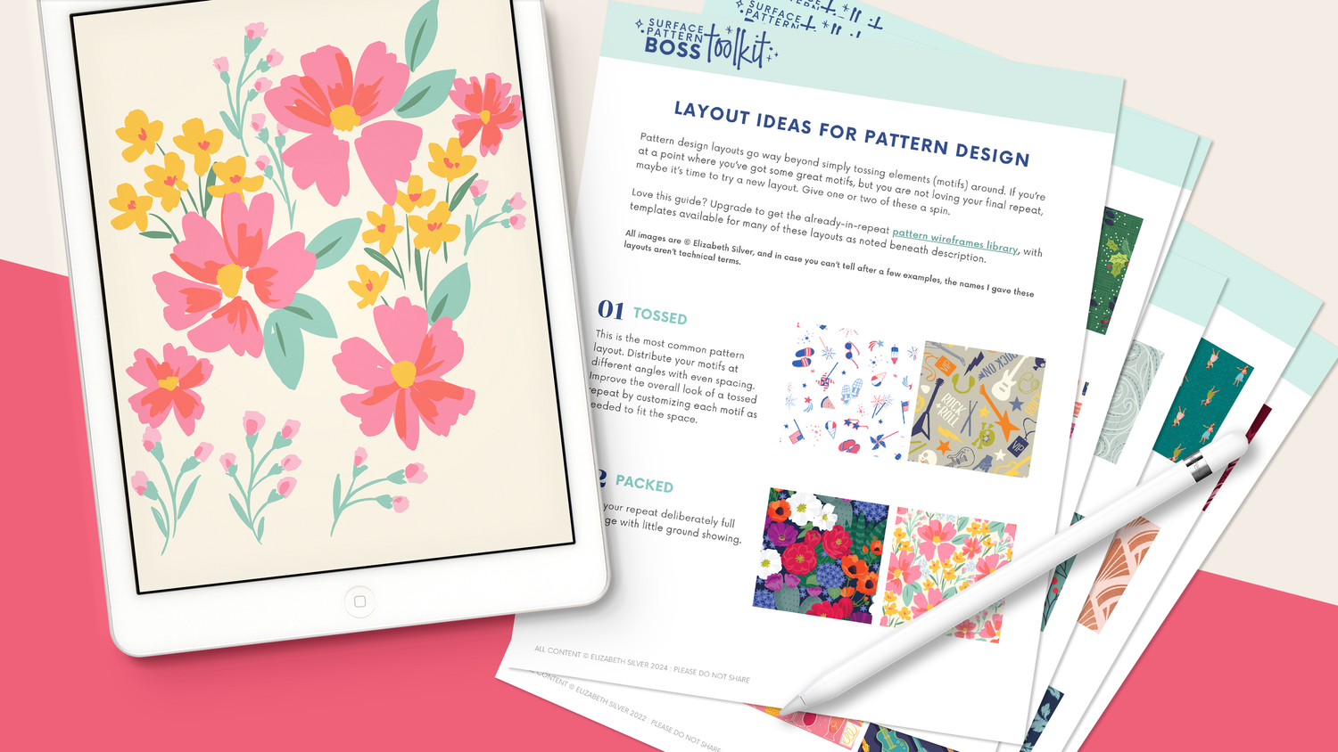 Layout Ideas for Pattern Design — Elizabeth Silver Surface Pattern Design