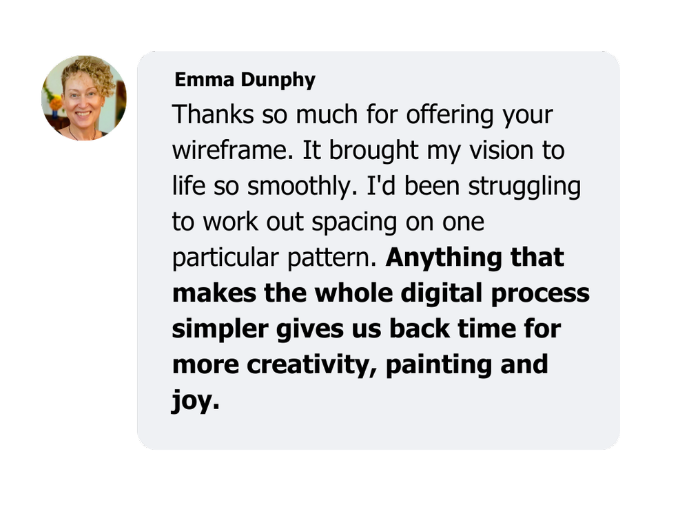 Pattern Wireframe Library — Elizabeth Silver Surface Pattern Design