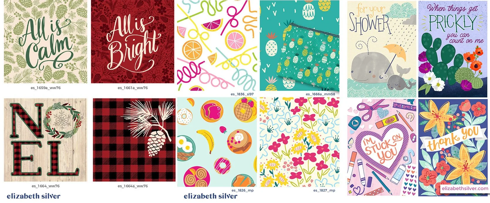 How to Format a Surface Pattern Design Portfolio — Elizabeth Silver ...