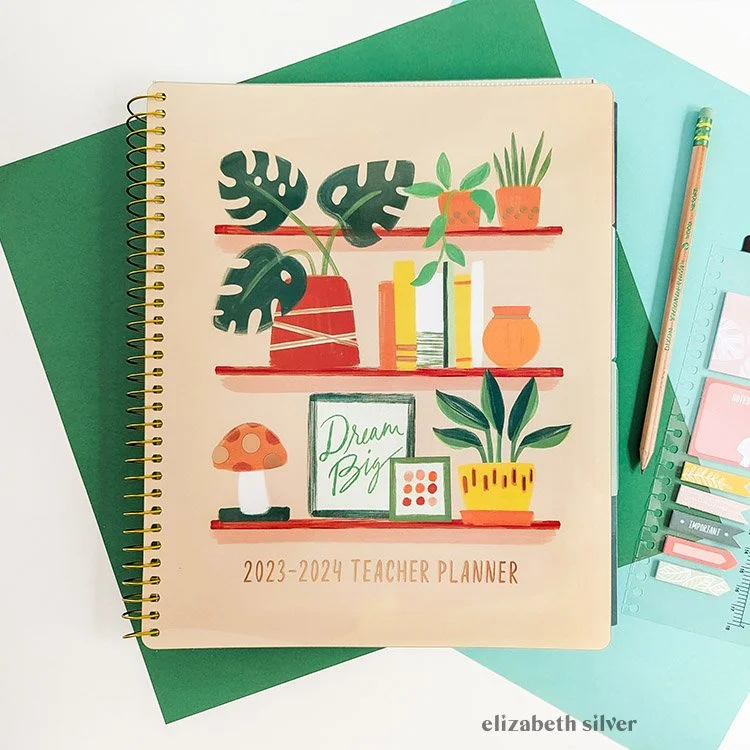 Illustrations for Products — Elizabeth Silver Surface Pattern Design